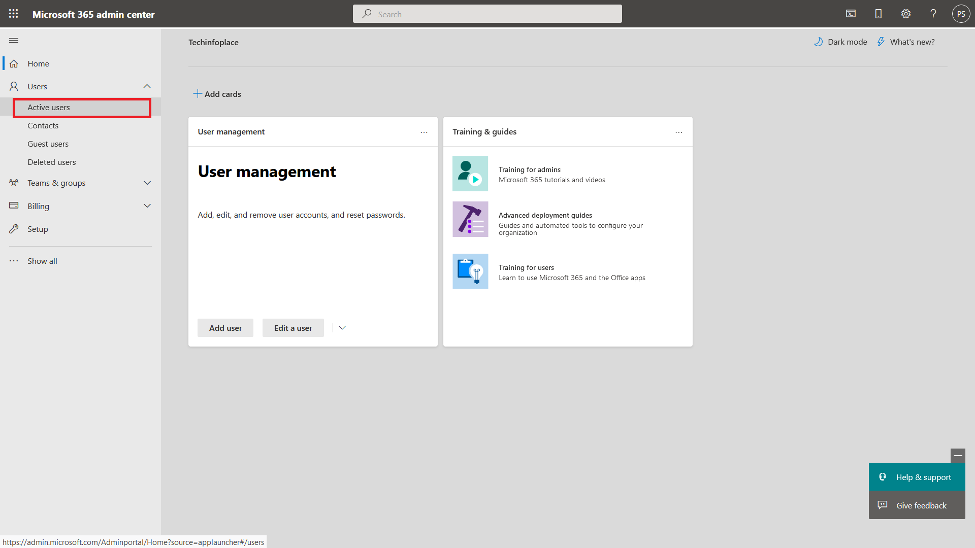 Create onmicrosoft.com Global Admin – helpdesklive